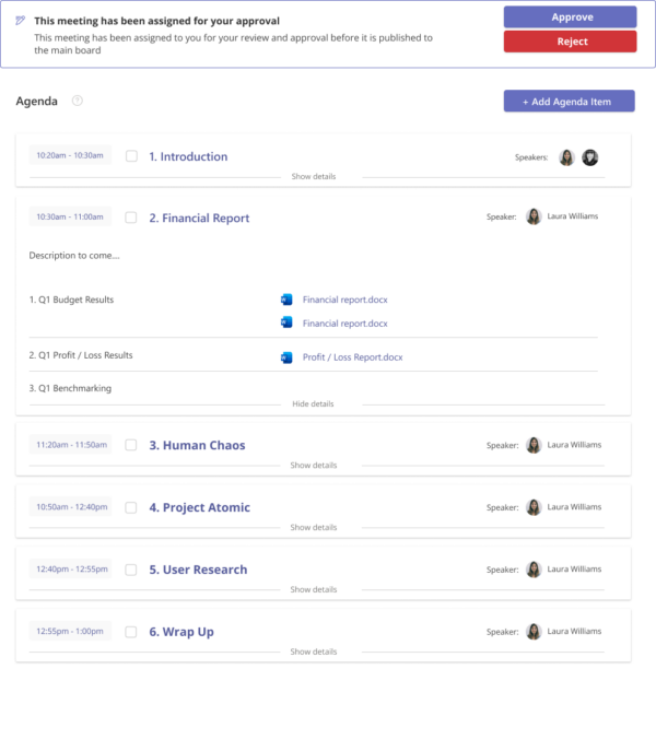 Agenda Builder - Board Connect