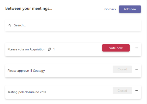 Voting out of session - Board Connect
